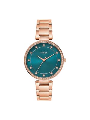 Buy Timex Trendline Round 21mm Teal Dial Analog Women Watch - TWEL18727 ...