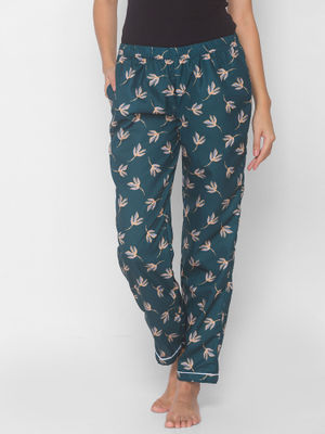 Buy FashionRack Women Rayon Floral Green Pajamas Online