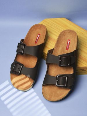 Buy Bata Men Brown Sliders (UK 6) Online