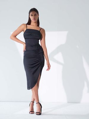 Buy Myclo Black Solid Bodycon Dress (XS) Online