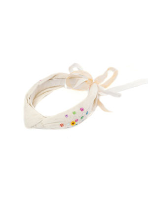 Buy Choko Kids Blanche Beauty Velvet Ribbon Knot Hairband-Cream online