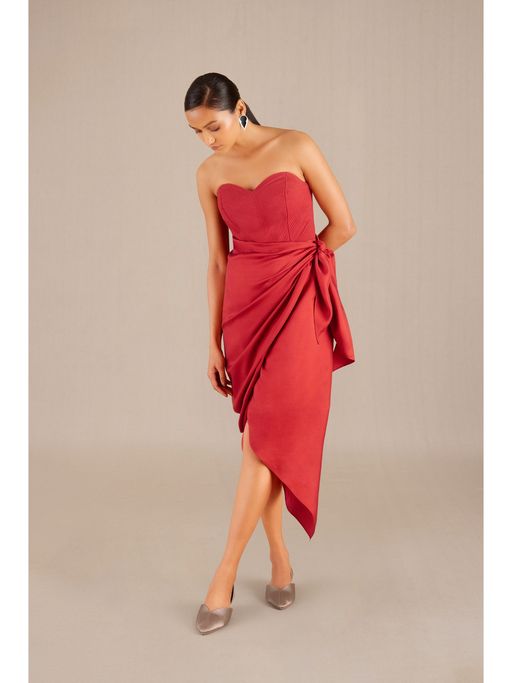 Buy Stylish Red Strapless Dresses Collection At Best Prices Online