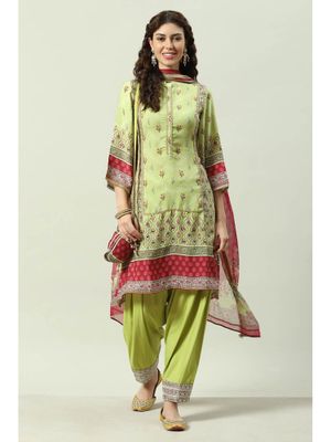 Buy Biba Green Relaxed Suit (Set of 4) Online