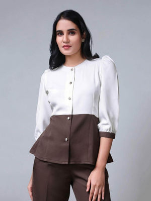 Buy Jaey Women Brown Royal Colorblock Top Online