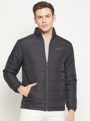 Buy SPIRIT Mens Black Solid Full Sleeve Jacket Online