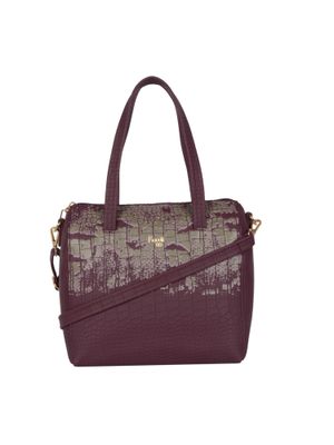 Buy Baggit Swaggy Com Wine Duffel Handbag Online