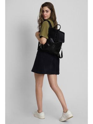 Buy Forever 21 Solid Black Backpack Online