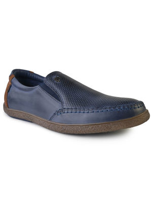 Buy BUCKAROO Fintan Crust Leather Blue Casual Closed Loafers (EURO 40 ...