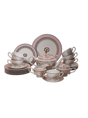 Buy HITKARI POTTERIES Mimosa Tea Set With Snacks Service 24Pc Online
