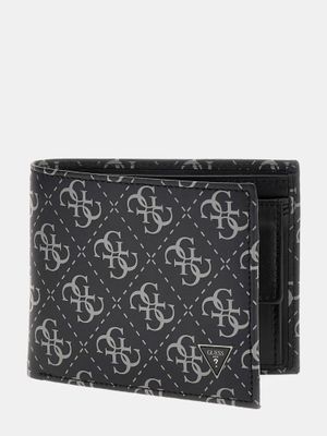 Buy Guess Mito Black Printed Bi-Fold Wallet Online