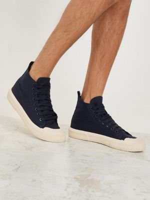 Buy Styli Hi-Top Canvas Lace Up Sneakers Online