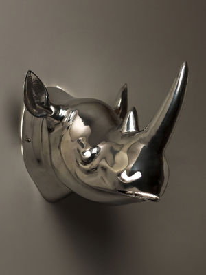 Buy Homesake Rhino Head Wall Metal Wall Lamp Chrome Online