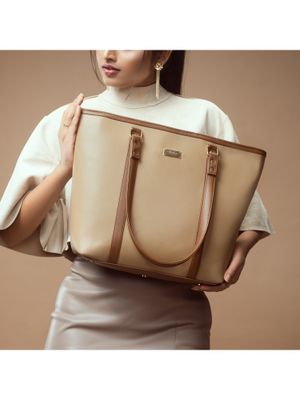 Buy Strokes by Namrata Mehta Cinnamon Cocoa Tote bag Online