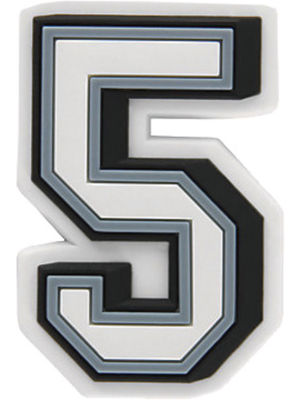 Buy Crocs Jibbitz B&W Number 5 White Jibbitz Charm for Clogs Online