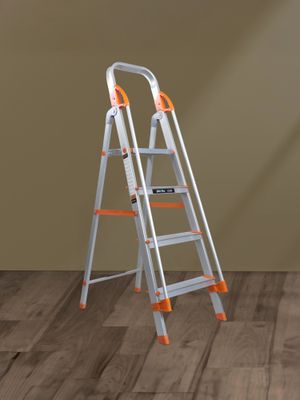Buy Plantex Secura Aluminum Foldable 4 Step Ladder With Safe Hand Rail ...