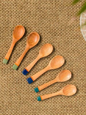 Buy ExclusiveLane 'The Peacock Spoonfuls' Hand-painted Teaspoons In ...