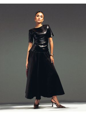 Buy Contemponari Deep Currents Skirt - Black (XS) Online