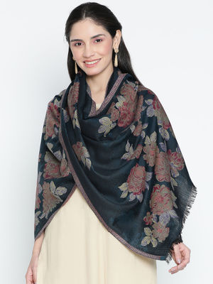 Buy Shingora Vian Multi Pure Wool Jacquard Stole (M) Online