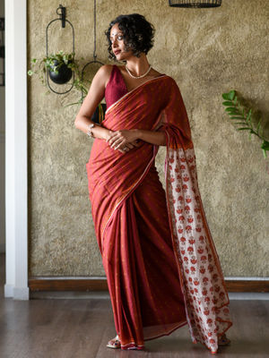 Buy Suta Multi-Color Pure Cotton Floral Printed Saree Online