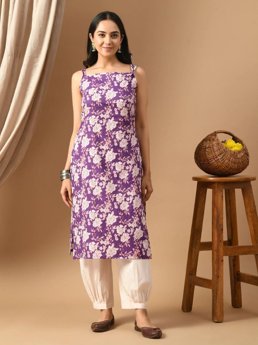 Buy Stylish Shoulder Strap Kurtis Collection At Best Prices Online