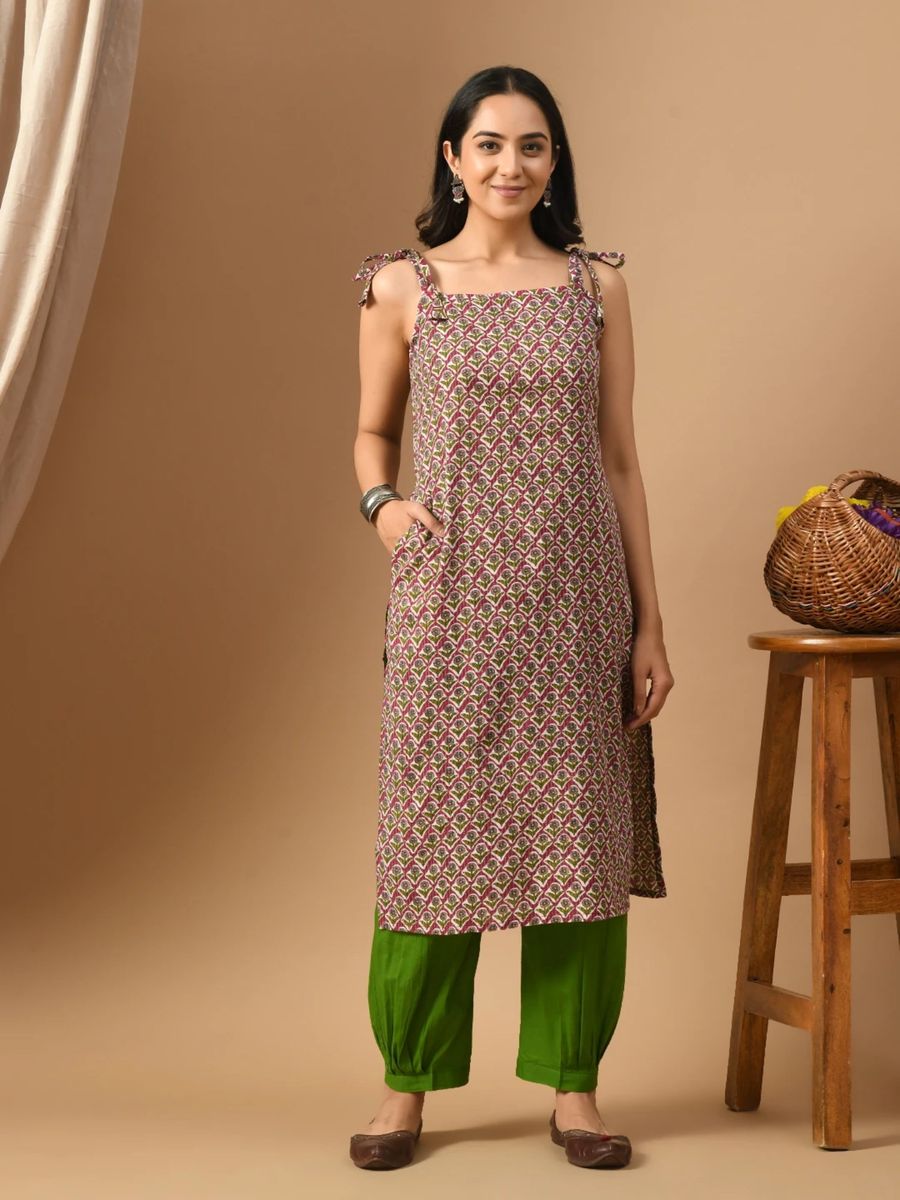 Buy Stylish Shoulder Strap Kurtis Collection At Best Prices Online