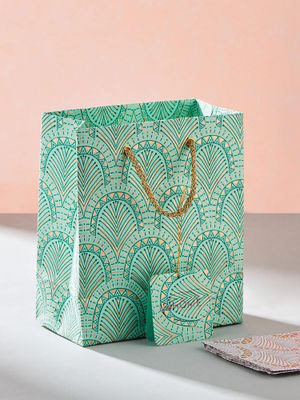 Buy Fabindia Green Sidra Paper Gift Bag Online