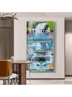 Buy The Next Decor Ethereal Waterscape Glass Finish Vertical Wall Art ...