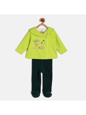 Buy MINI KLUB Baby Girls Green Jacket Online