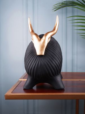 Buy THE WHITE INK DECOR Premium Yak Figurine Black Online