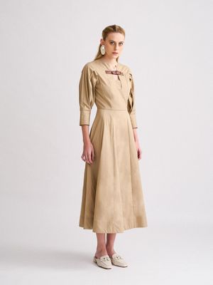Buy Notebook Dionne Beige Midi Dress Online