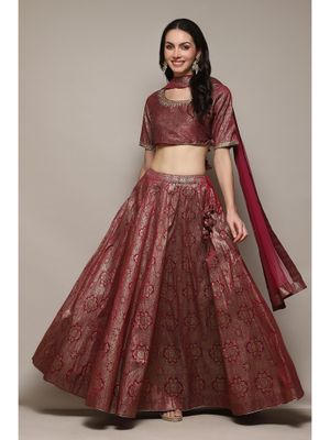 Buy Biba Women Polyester Printed Top and Lehengas with Dupatta ...