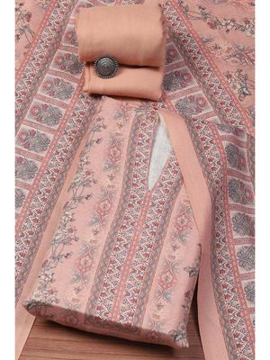 Biba Unstitched : Buy Biba Women Printed Unstitched Suit - Pink (Set of ...