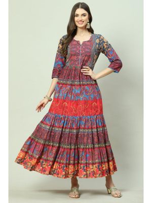 Buy Biba Blue Printed Dress Online
