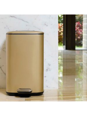 Buy OBSESSIONS Stainless Steel Step Dustbin with Deodorizer Compartment ...