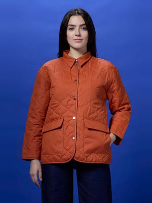 Buy Pepe Jeans Rust Full Sleeve Puffer Jacket (S) Online