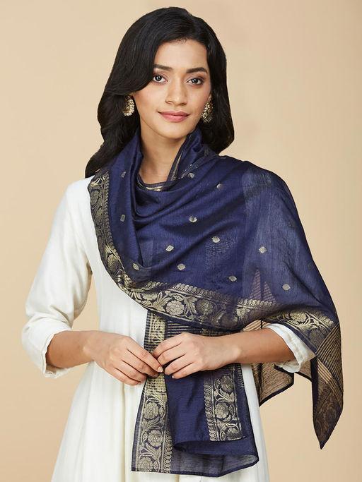Buy Stylish Navy Blue Stoles Collection At Best Prices Online