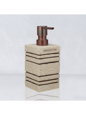 Buy OBSESSIONS Polyresin Soap and Lotion Dispenser 360 Ml Brown Online