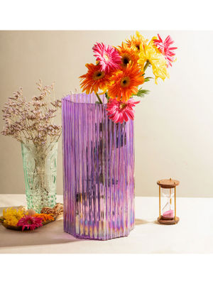 Buy The 7 DeKor Fluted Glass Vase Online