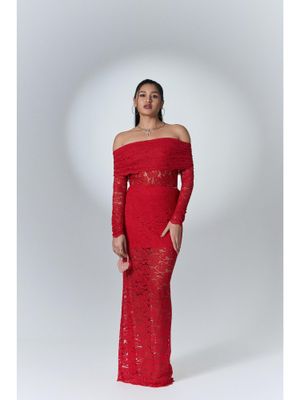 Buy LABEL FROW Red Scarlet Rose Skirt (XS) Online