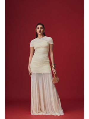 Buy LABEL FROW Ivory Maya Gown (XS) Online