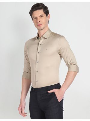 Buy Arrow Newyork Point Collar Twill Shirt Online
