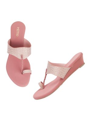 Metro Wedges : Buy Metro Womens Peech Wedges HeelsMetro Peach Synthetic ...