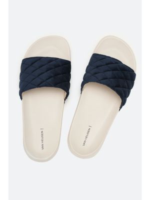 Buy Van Heusen Textured Navy Sliders Online