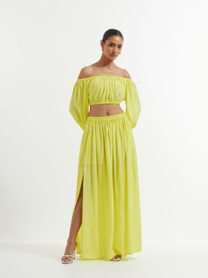 Buy TIC Yellow Abel Co-Ord (Set of 2) Online