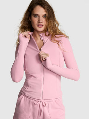 Buy Victoria's Secret Women Light Pink Relay Full-Zip Jacket (XS) Online