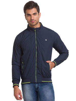 Buy Being Human Men Jacket Navy Blue Online