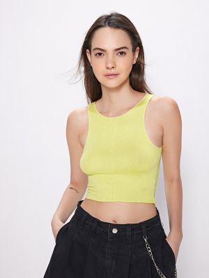 Buy Cover Story Lime Crop Top Online