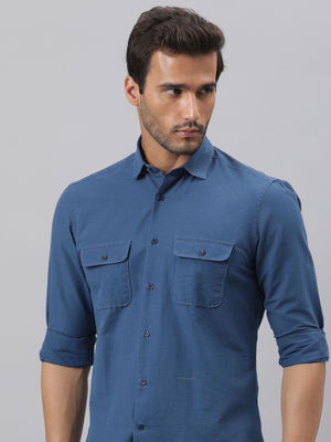 Rare Rabbit Casual Shirts : Buy Rare Rabbit Brave Blue Casual Shirt ...