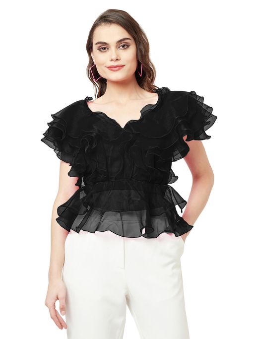 Buy Stylish Organza Tops Collection At Best Prices Online
