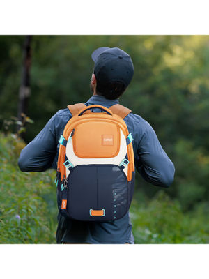 Buy Safari Unisex Expand Colorblock Rust Backpack (L) Online